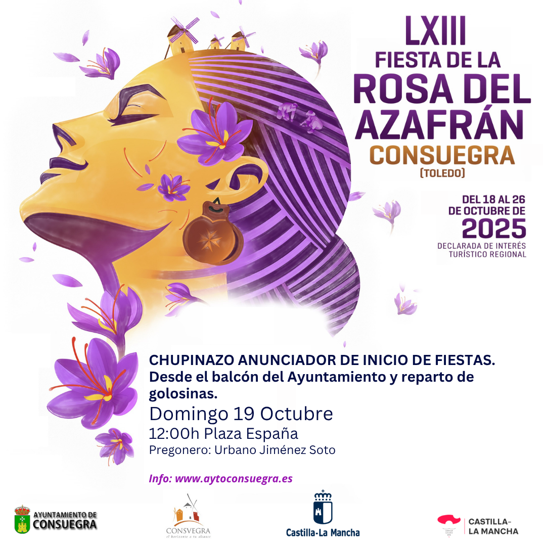Chupinazo LXIII Rosa del Azafrán 2025 - Ayuntamiento de Consuegra